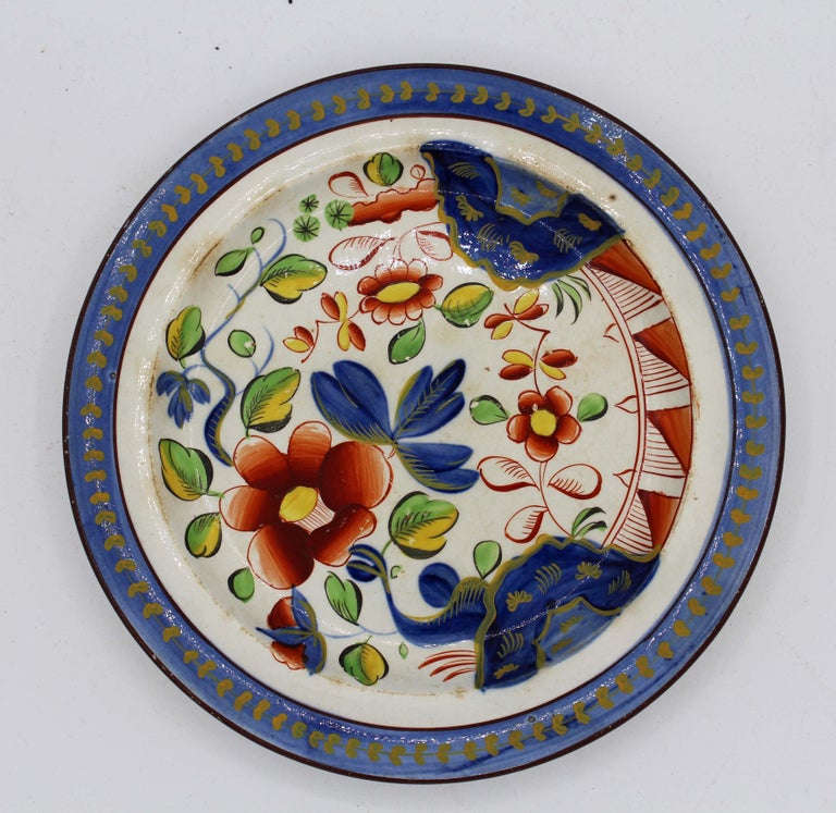 Circa 1830 Gaudy Dutch "Single Rose" Pattern Plate, English For Sale at ...