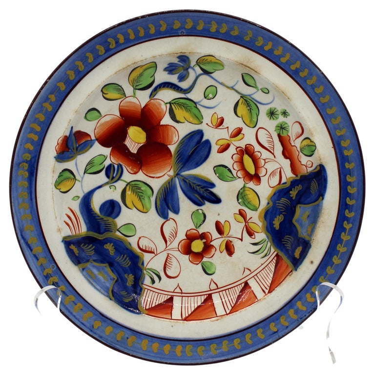 Circa 1830 Gaudy Dutch "Single Rose" Pattern Plate, English For Sale at ...