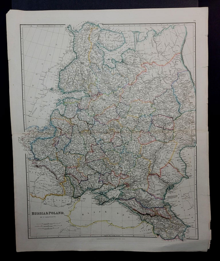 1832 Large Map "Russian and Poland" Ric. R0012 For Sale at 1stDibs