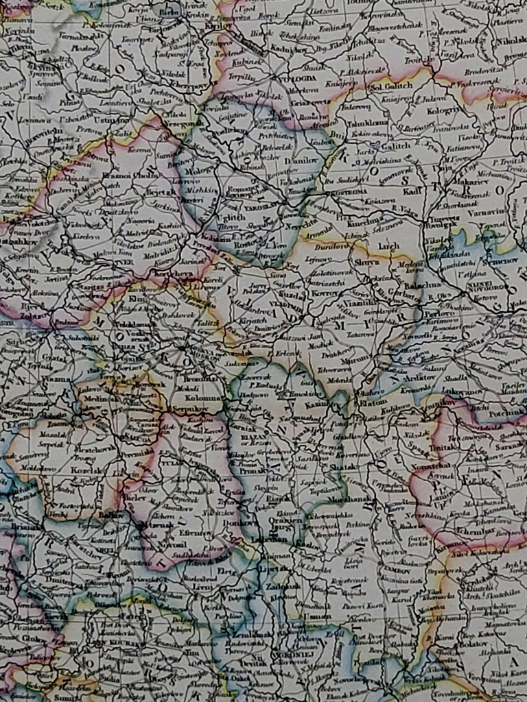 1832 Large Map "Russian and Poland" Ric. R0012 For Sale at 1stDibs