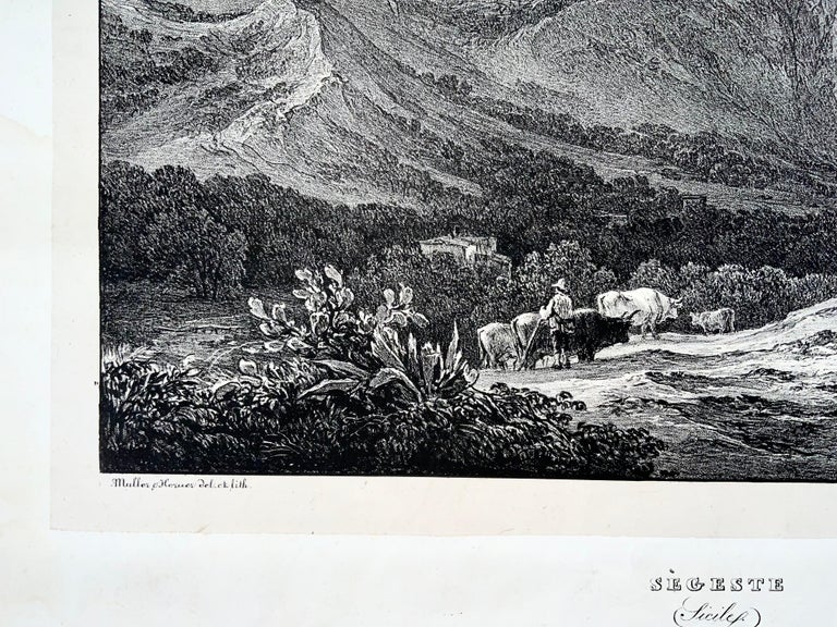 1833 Segesta Sicily, Muller and Horner, LeDoux Sc., Large Stone ...