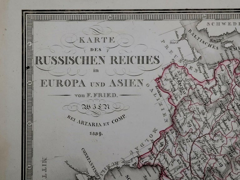 1839 Map of Karte Des "Russischen Reiches in Europa Und Asien" Ric ...
