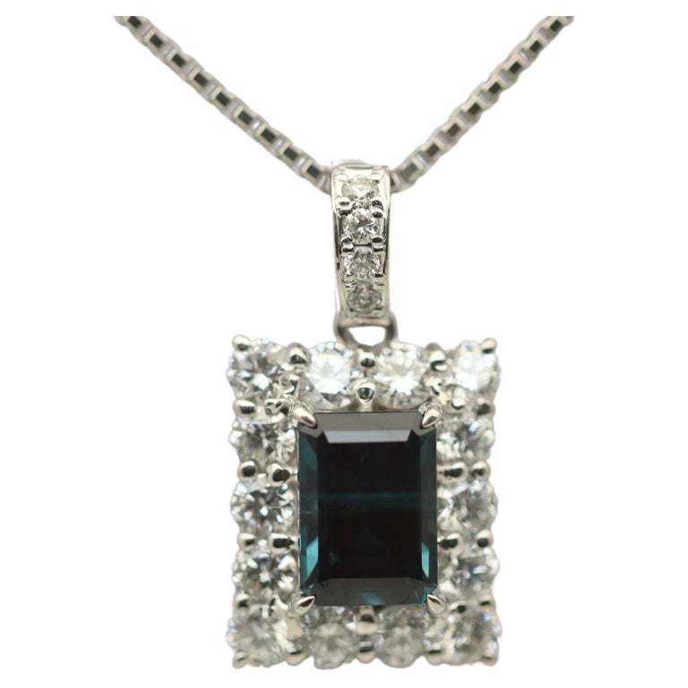 1.84 Carat Brazilian Alexandrite Diamond Platinum Pendant, GIA ...