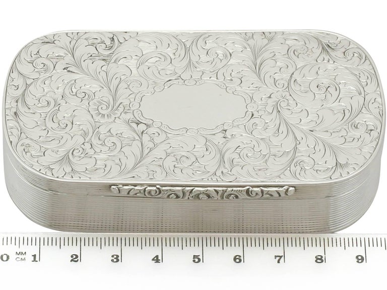 1840 Antique Sterling Silver Table Snuff Box at 1stDibs