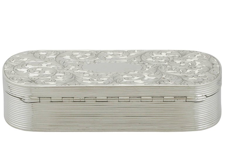 1840 Antique Sterling Silver Table Snuff Box at 1stDibs