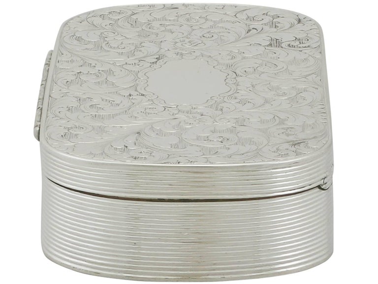 1840 Antique Sterling Silver Table Snuff Box at 1stDibs
