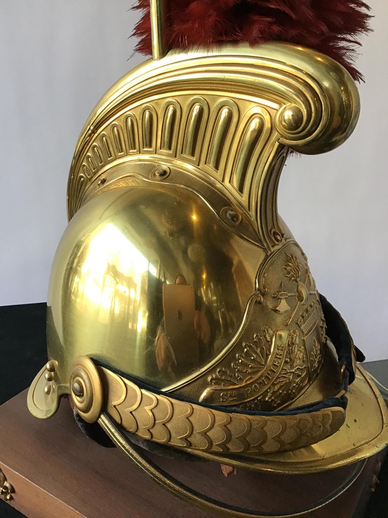 1840s French Fireman’s Helmet Lamp For Sale at 1stDibs