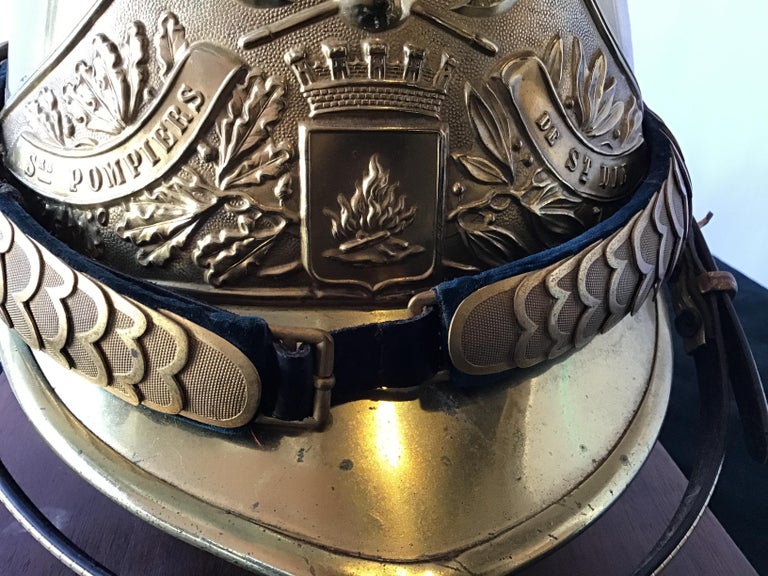 1840s French Fireman’s Helmet Lamp For Sale at 1stDibs