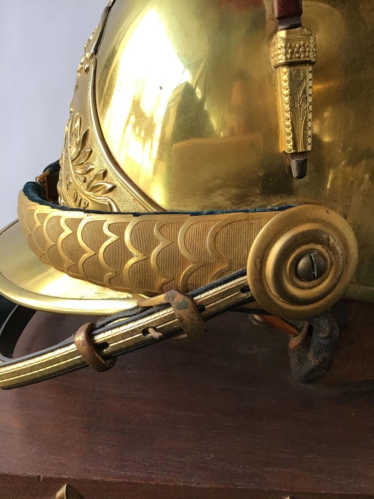 1840s French Fireman’s Helmet Lamp For Sale at 1stDibs