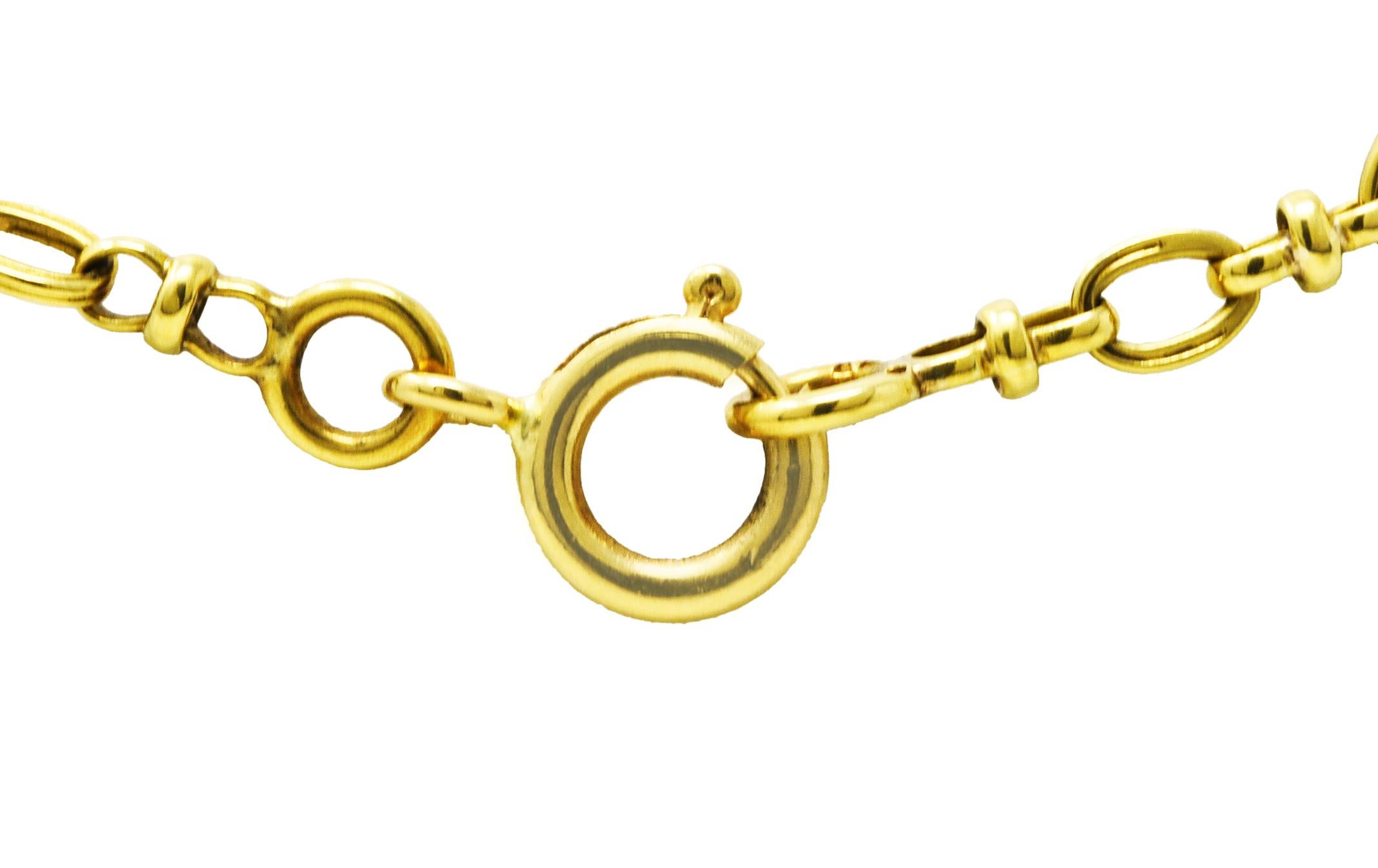 1840's French Victorian 18 Karat Yellow Gold Filigree Antique Chain at ...