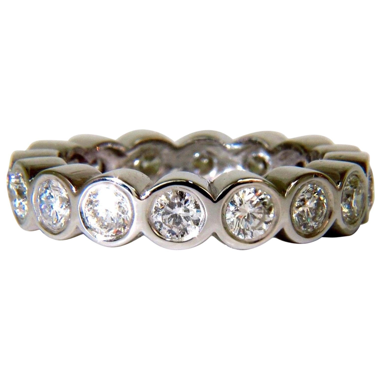 10.63 Carat Three Stackable Diamond Bands Platinum and 14 Karat at ...
