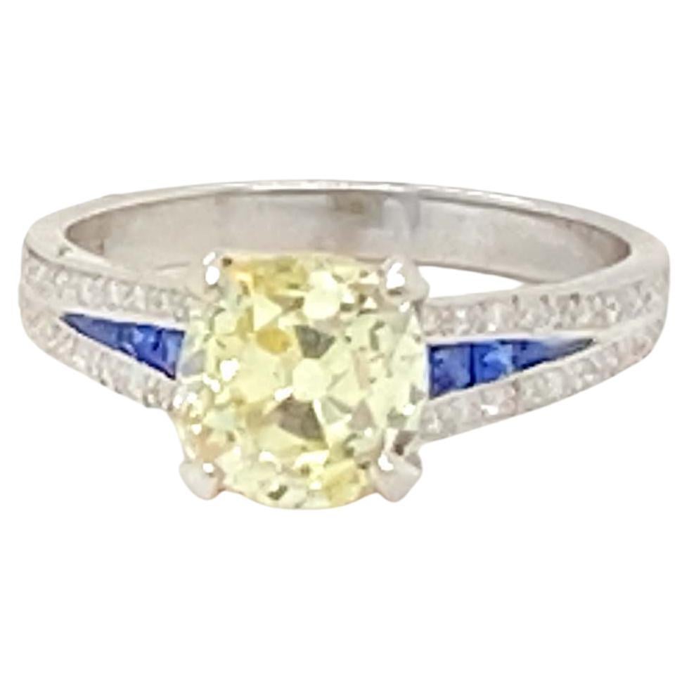 1.85 Carat Diamond Large 24 Carat Citrine Yellow Gold Ring at 1stDibs ...