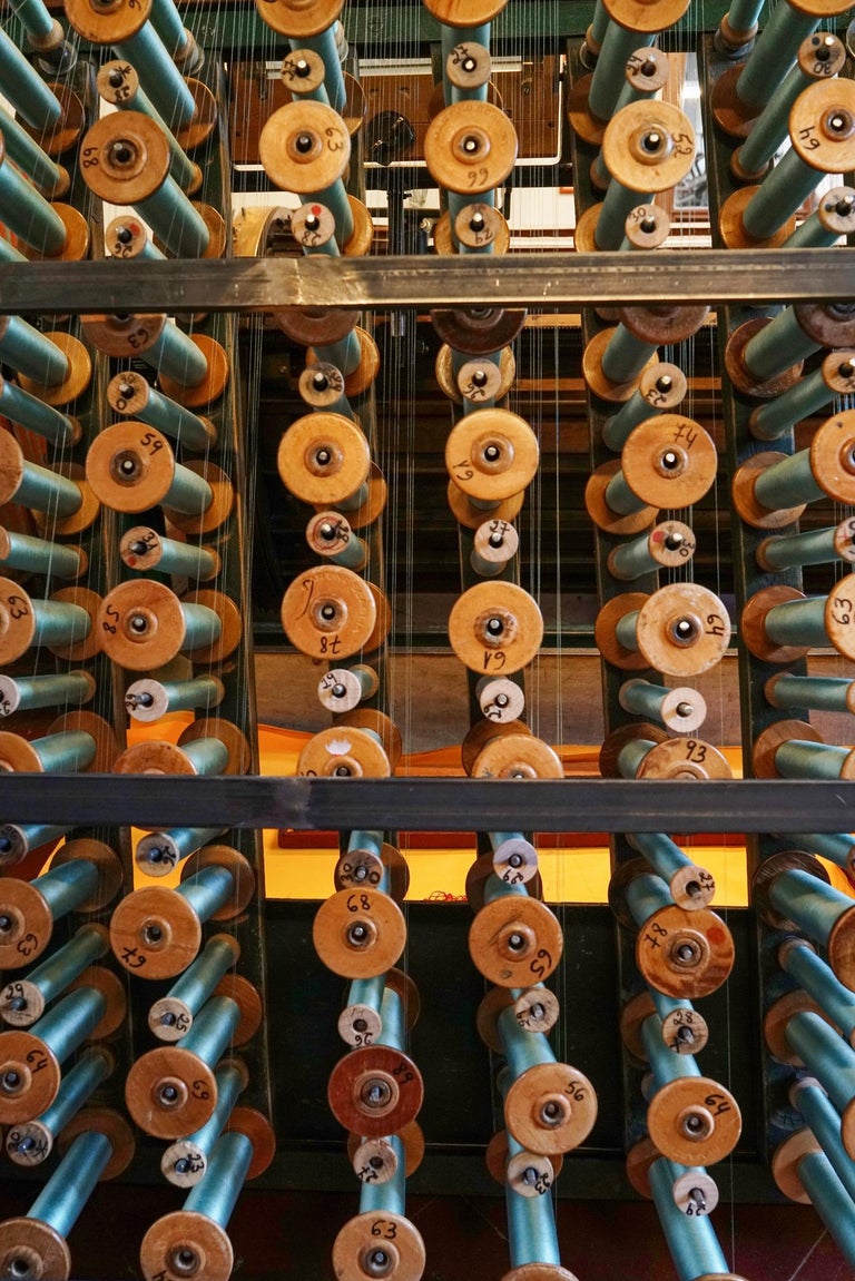 Fabric 1850 Semi Mechanical Loom Striped Ermisino, Florence, Italy For ...