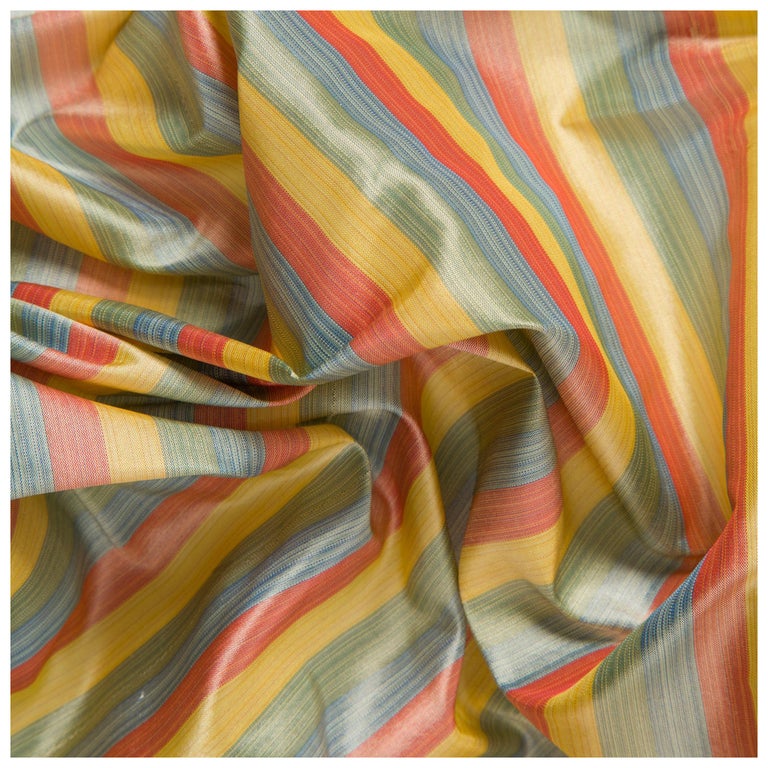 Fabric 1850 Semi Mechanical Loom Striped Ermisino Fabric, Florence ...