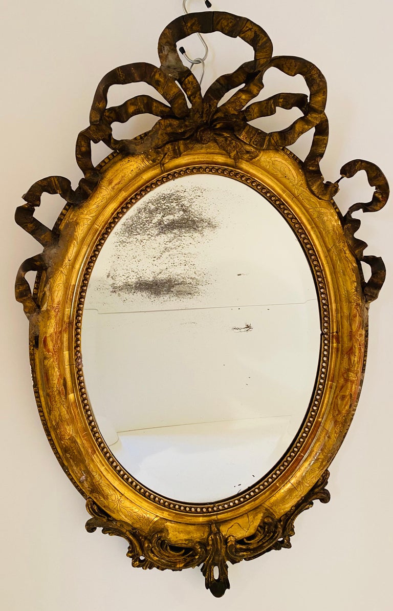 Antique wall Mirror, Italy 1850s For Sale at 1stDibs