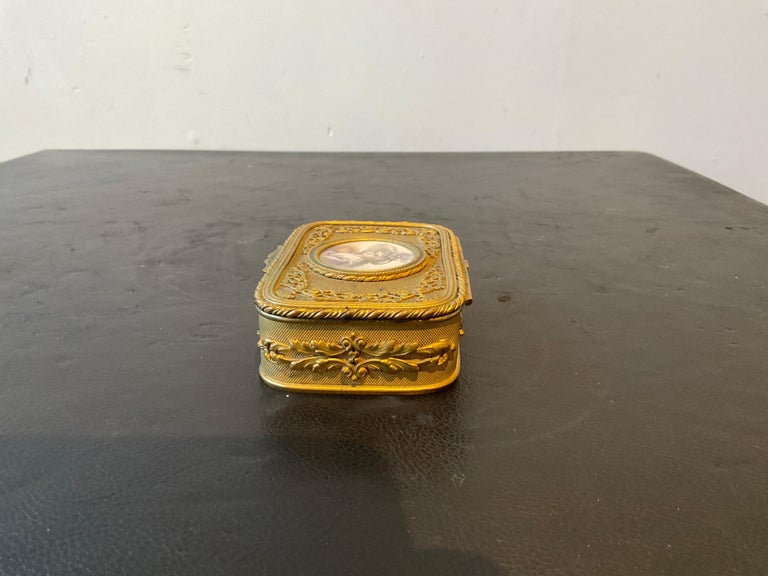 1850s French Bronze Portrait Box For Sale at 1stDibs