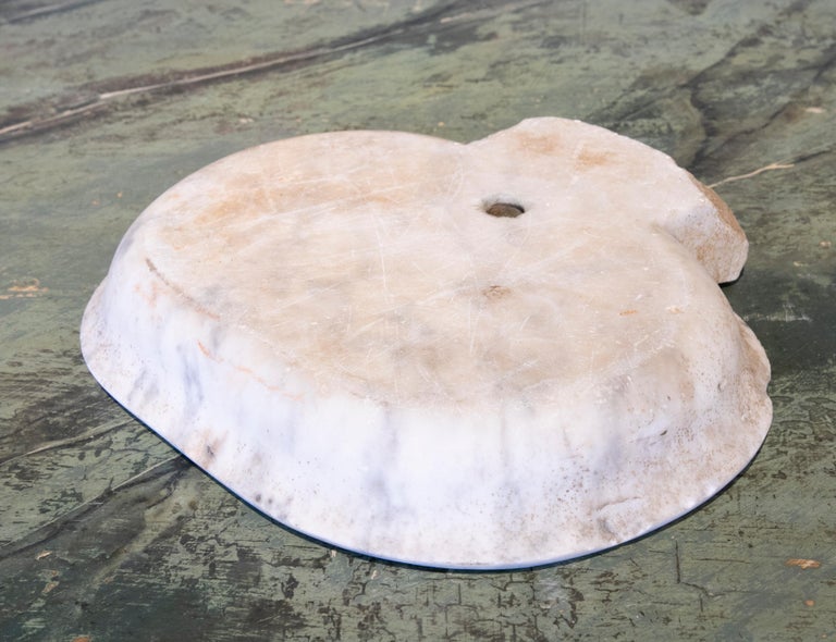 1850s Hand-Carved Marble Shell of Holy Water For Sale at 1stDibs