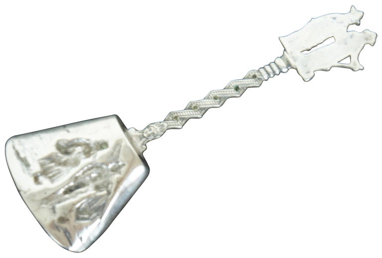 1853 Antique Dutch Repousse 835 Silver Sugar Shovel Caddy Scoop Tea ...