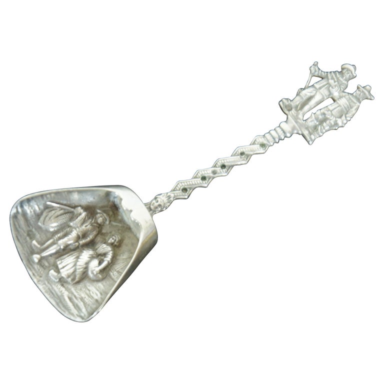 1853 Antique Dutch Repousse 835 Silver Sugar Shovel Caddy Scoop Tea ...