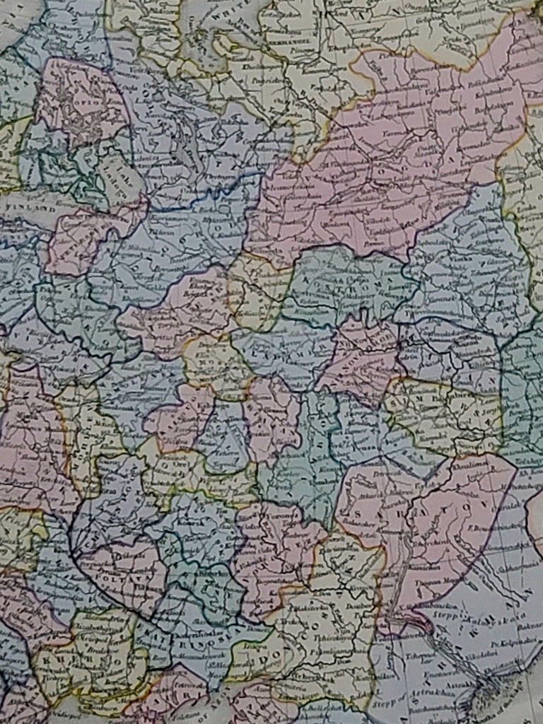 1853 Map of "Russia in Europe Including Poland" Ric.r016 For Sale at ...