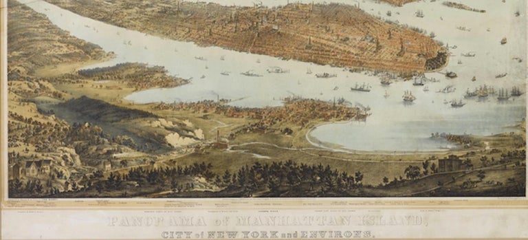 1854 "Panorama of Manhattan Island, City of New York and Environs ...