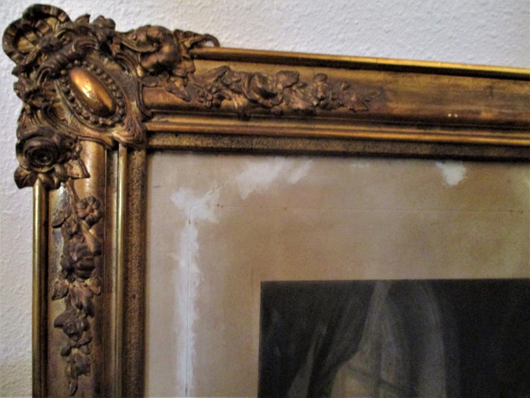 1856 Rembrandt Van Ryn Litograph and Gilt Frame For Sale at 1stDibs
