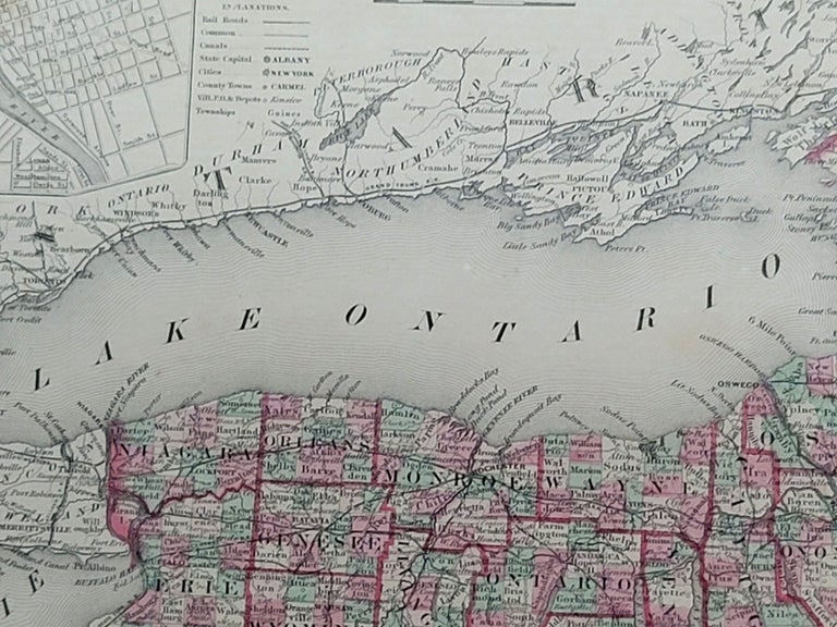 1858 Colton's Map of New York, Ric.B011 For Sale at 1stDibs