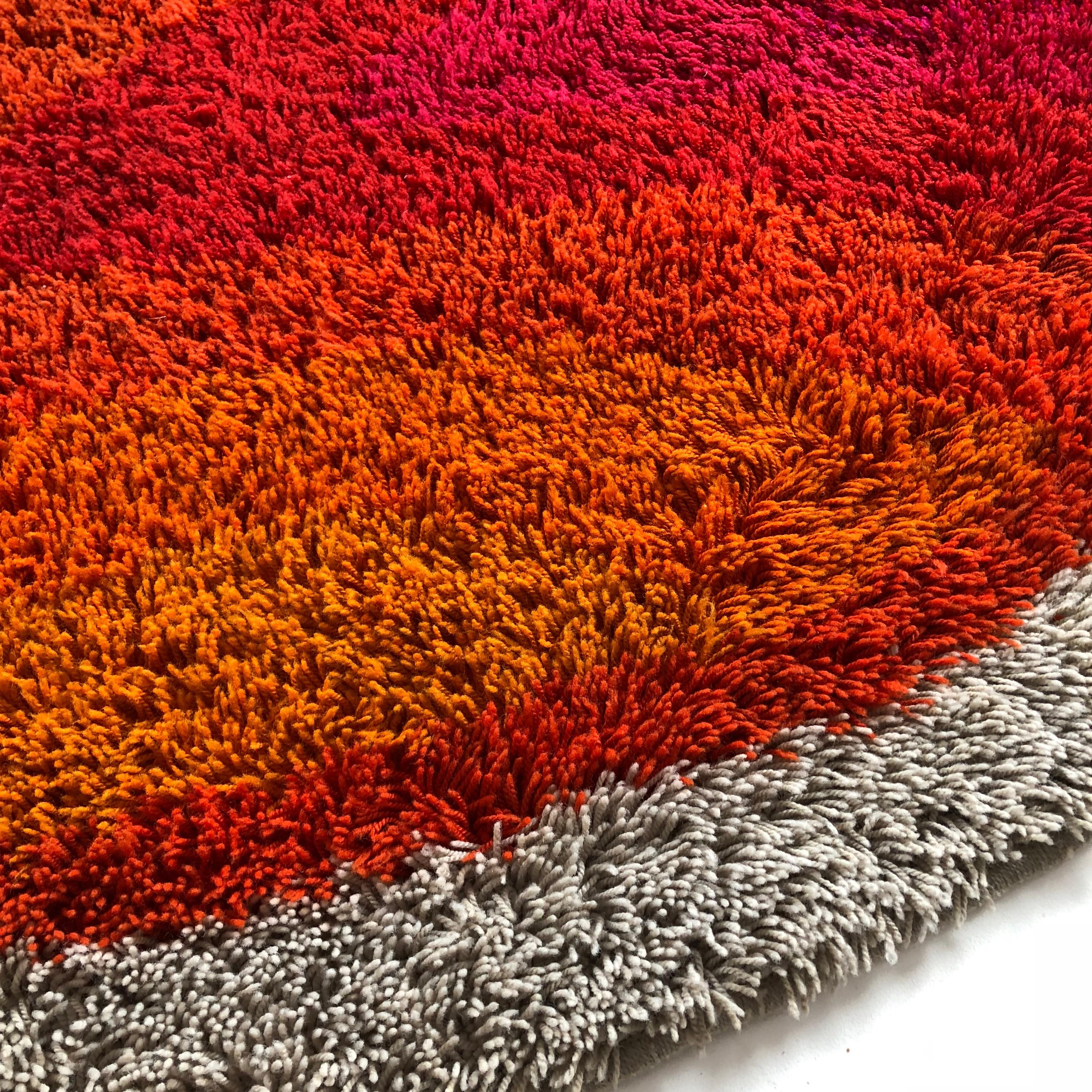 Psychedelic Pink Panton High Pile Rya Rug Carpet Desso, Netherlands ...