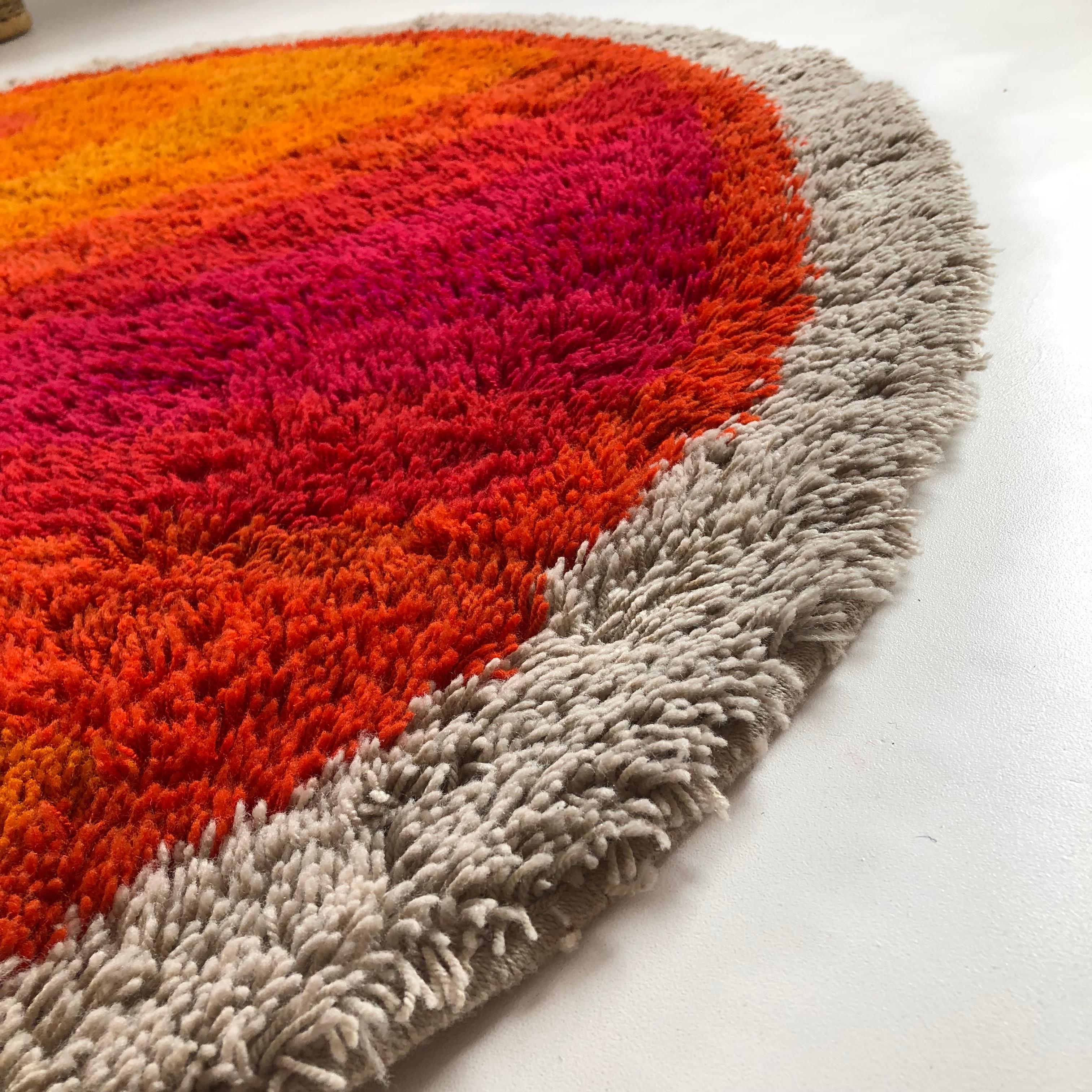 Psychedelic Pink Panton High Pile Rya Rug Carpet Desso, Netherlands ...