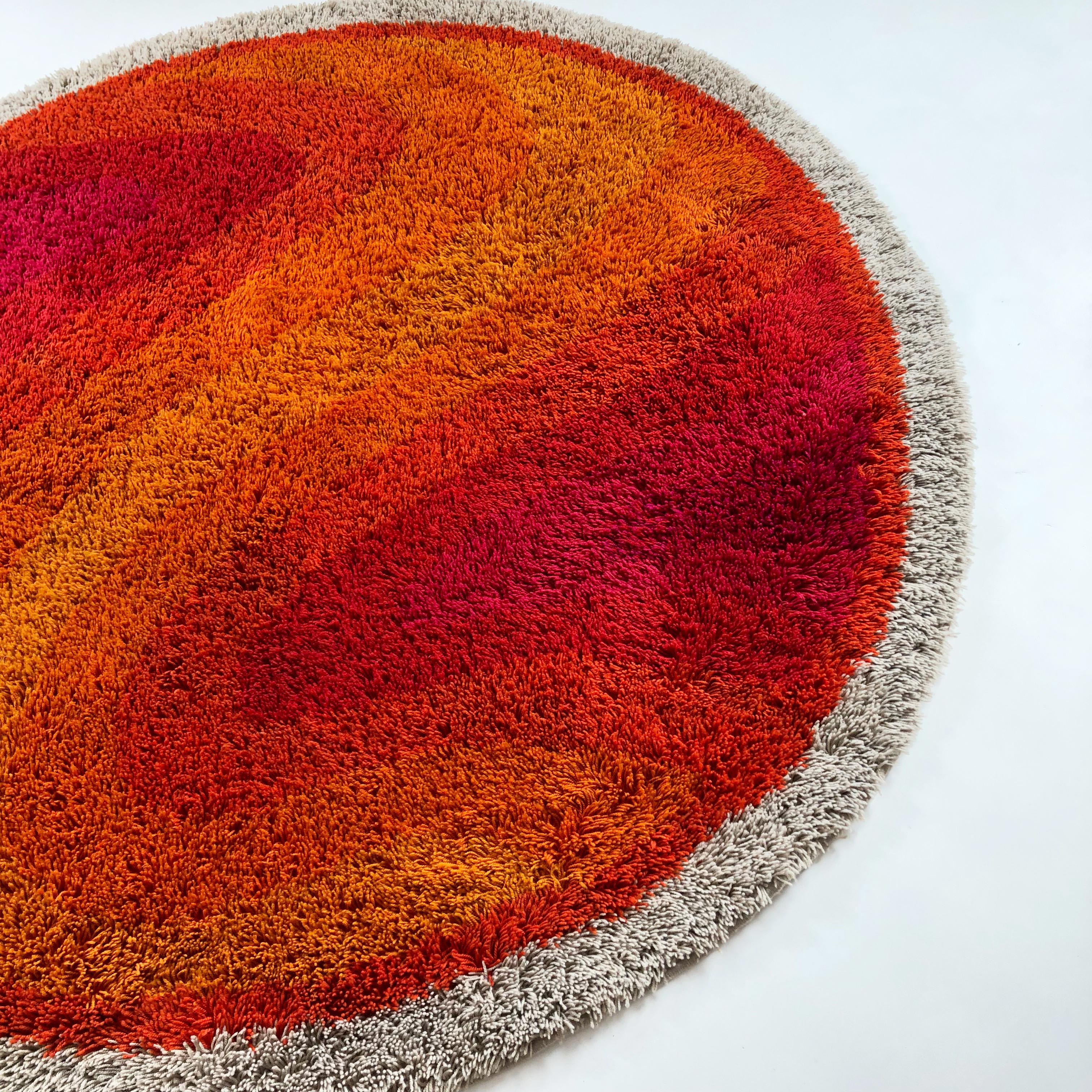 Psychedelic Pink Panton High Pile Rya Rug Carpet Desso, Netherlands ...