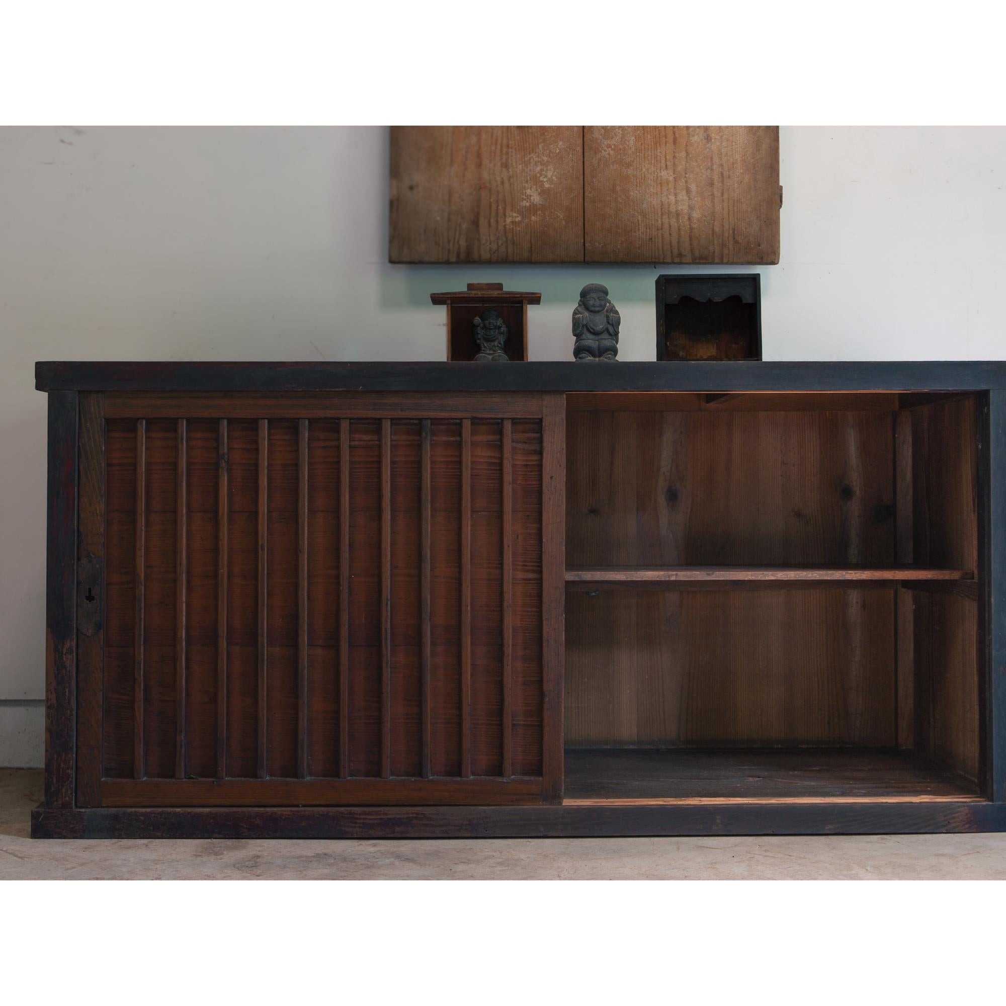 1840s - 1870s Japanese antique large mizuya tansu cabinet, sideboard ...