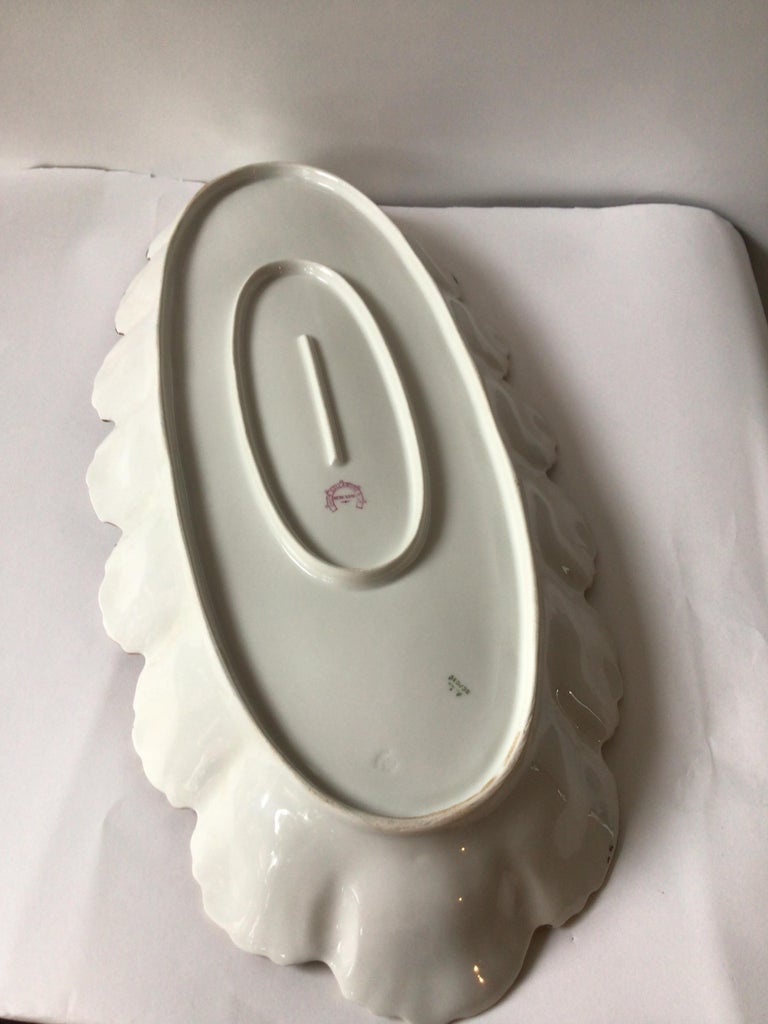 1860s Davis Collamore Fish Platter And 12 Plates For Sale at 1stDibs