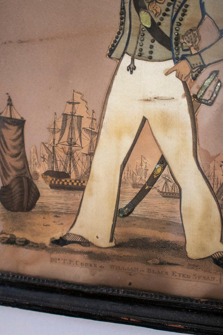 1860s English Print of Actor Thomas Cooke, as "William", in "Black-Eyed ...