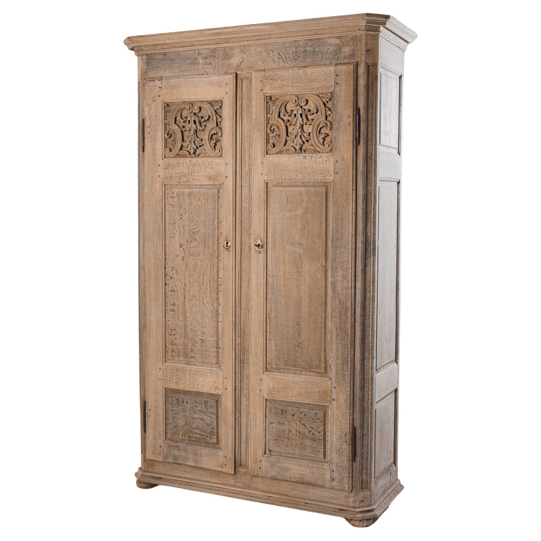 1860s French Bleached Oak Armoire at 1stDibs