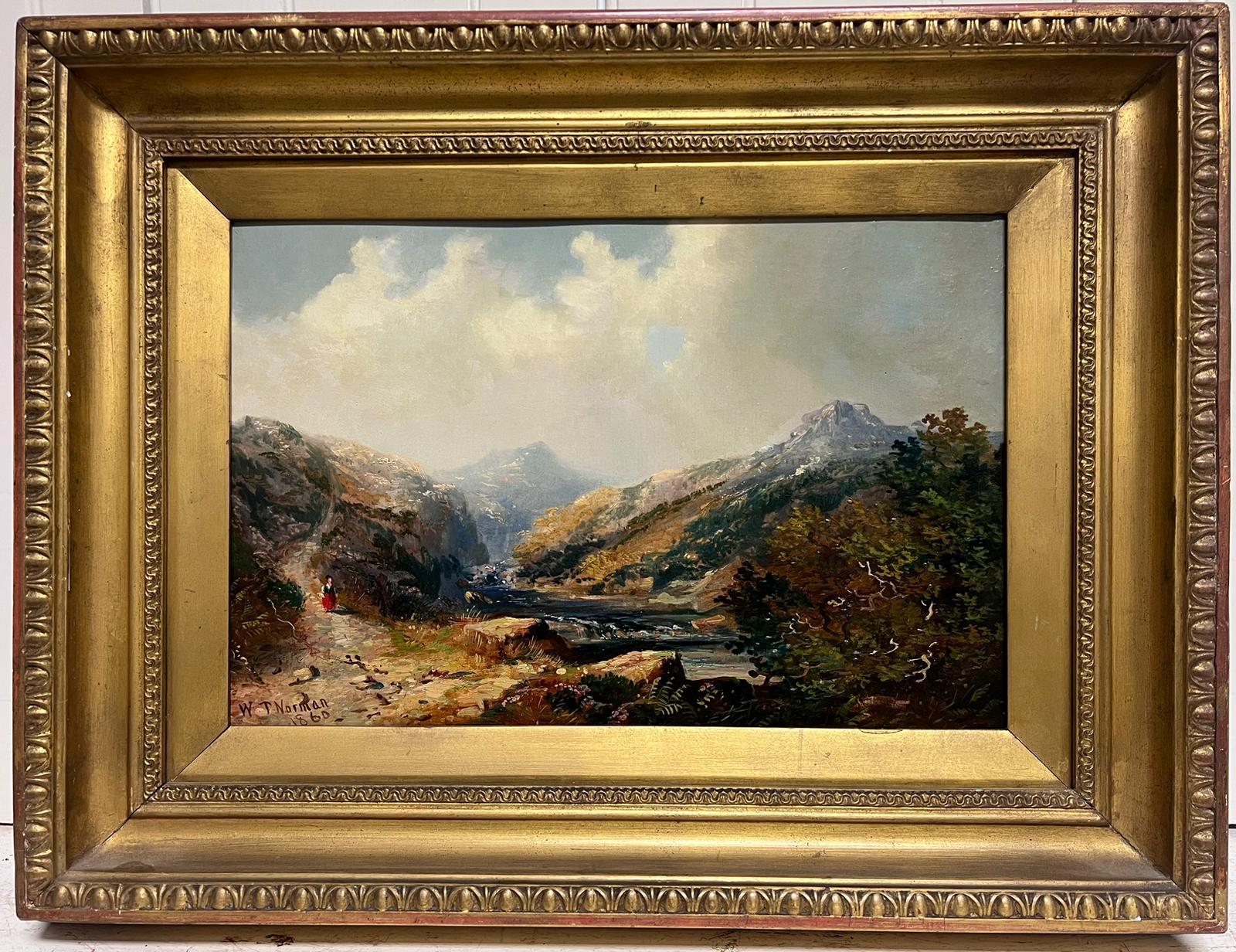 Nils Hans Christiansen - SIGNED ORIGINAL OIL PAINTING - FIGURES WALKING ...