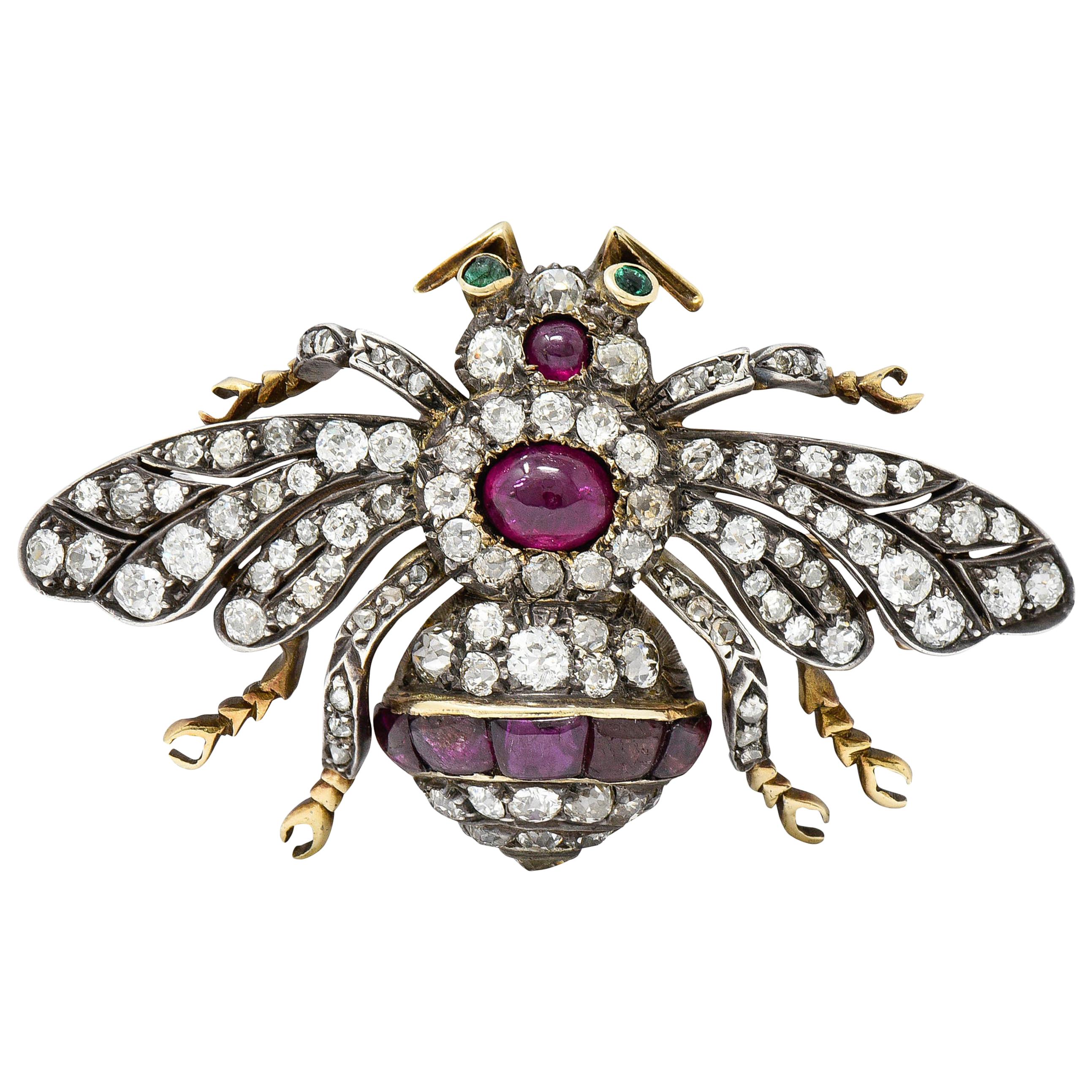 Antique Victorian Amethyst Insect Brooch Silver, circa 1900 For Sale at ...