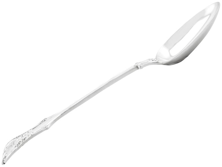 1862 Antique Victoria Pattern Sterling Silver Gravy Spoon For Sale at ...