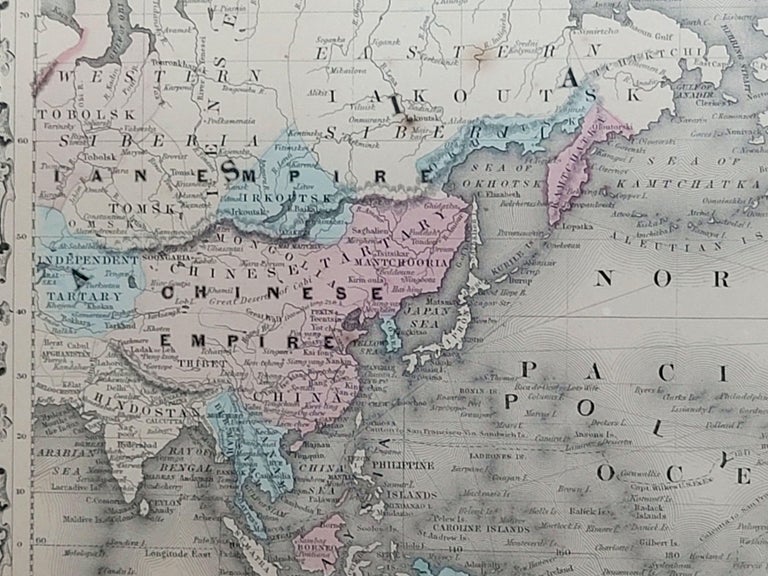 1864 Johnson's Map of the World on Mercator's Projection, Ric.B009 For Sale at 1stDibs