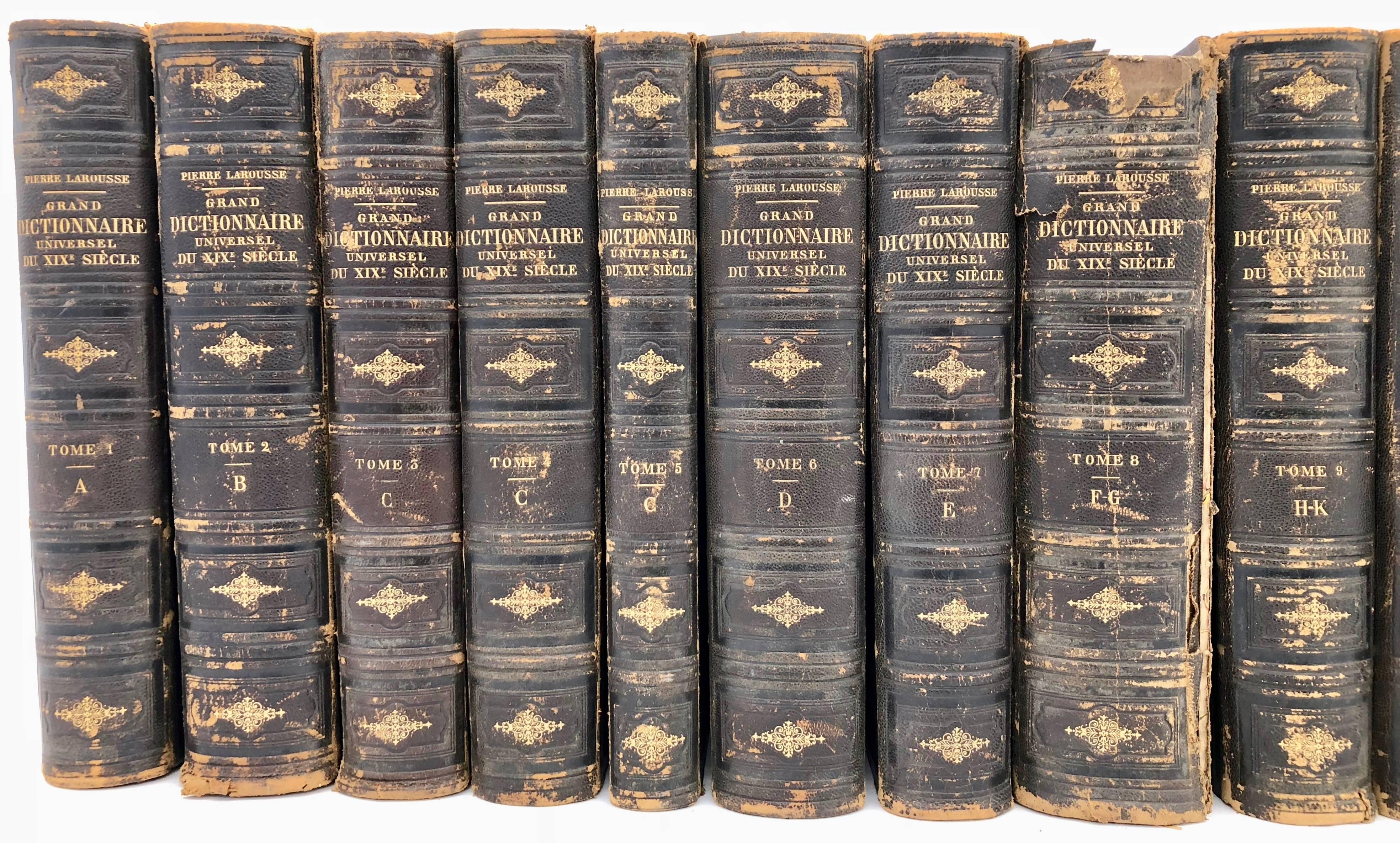 1866 Complete Pierre Larousse French Encyclopedia 16 Volumes at 1stDibs