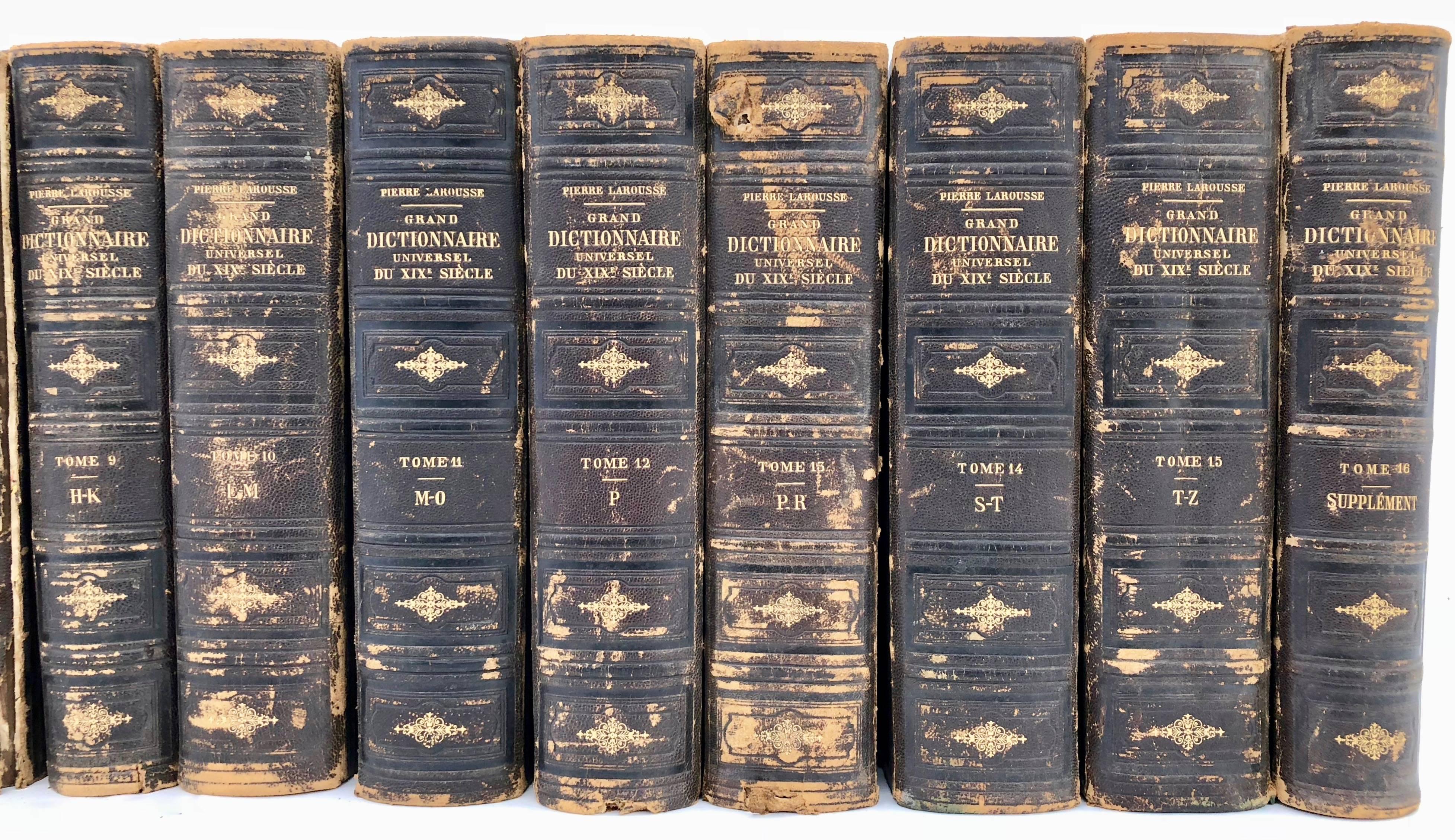 1866 Complete Pierre Larousse French Encyclopedia 16 Volumes at 1stDibs