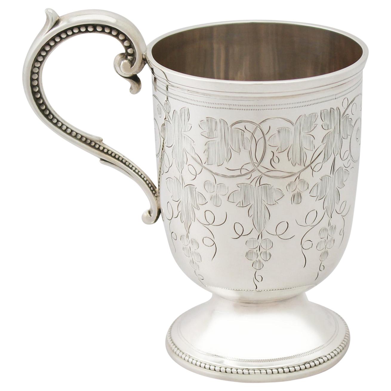 Antique American Sterling Silver Christening Mug For Sale at 1stDibs