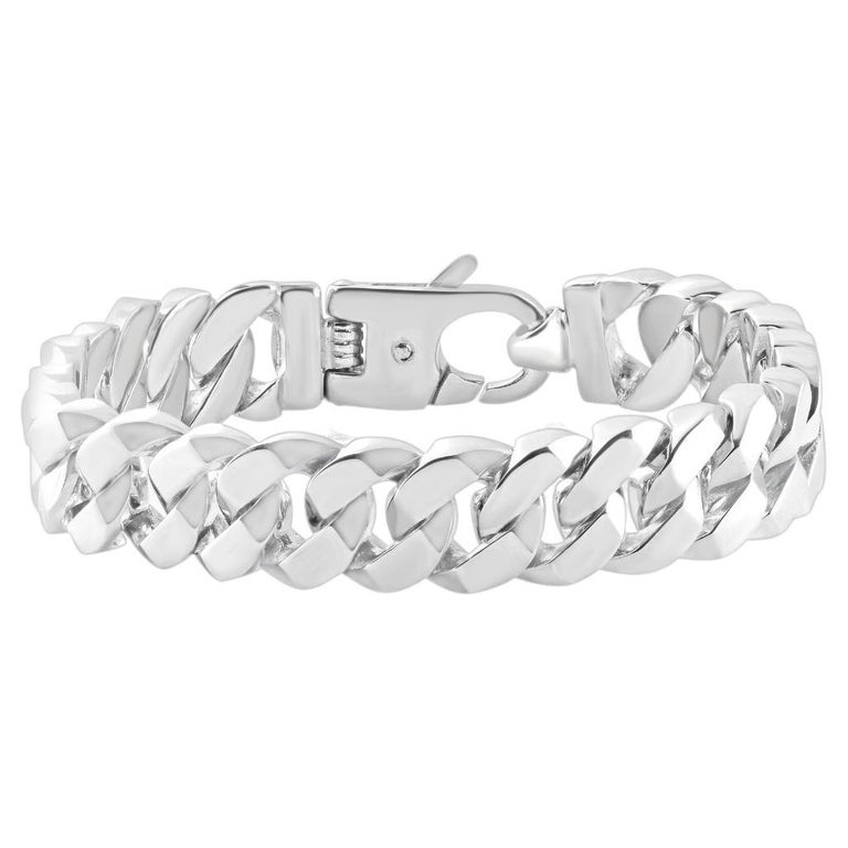 187 Gram Platinum Solid Men's Cuban Link Heavy Masculine Bracelet For ...