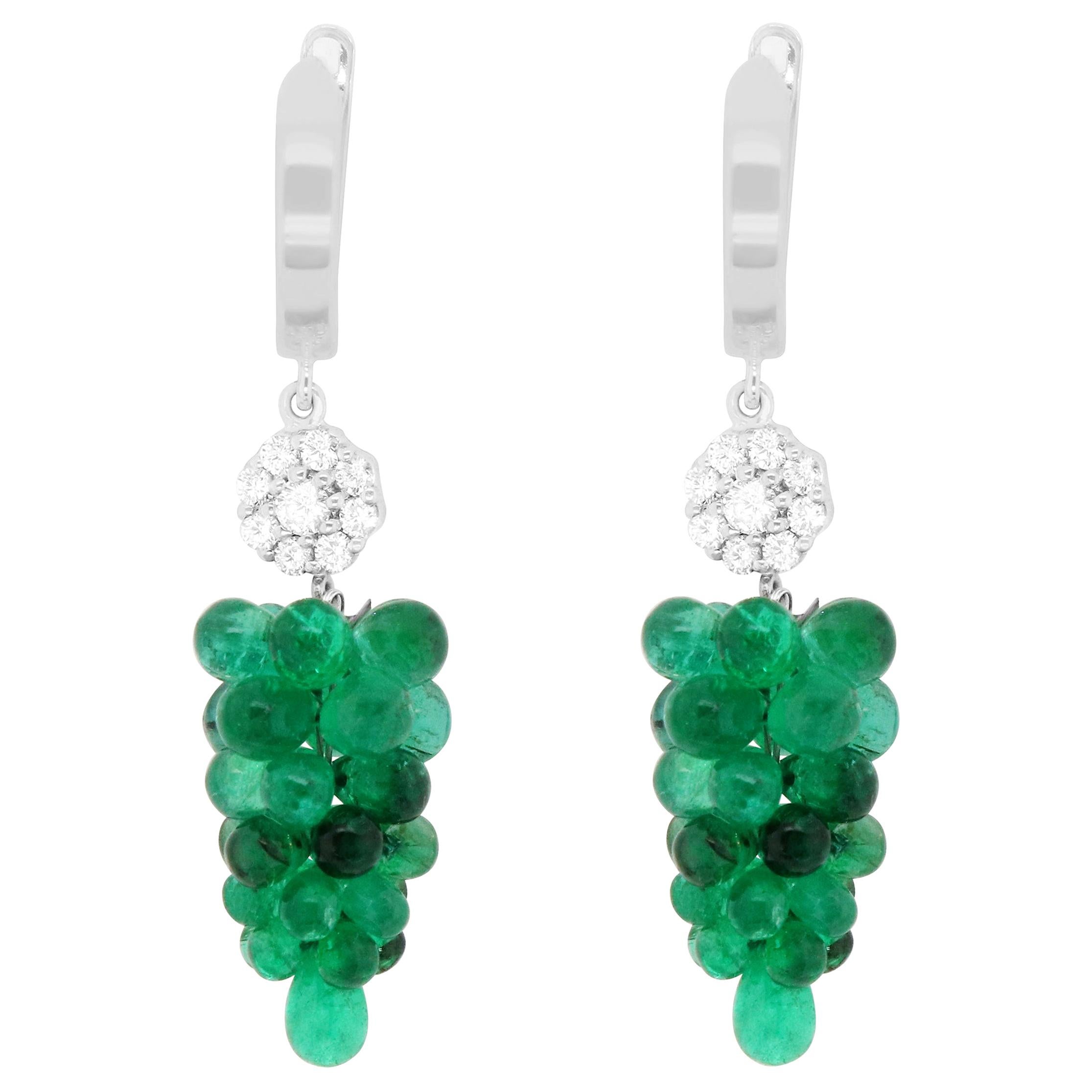 Georg Jensen Diamond Gold "Moonlight Grapes" Earrings at 1stDibs ...