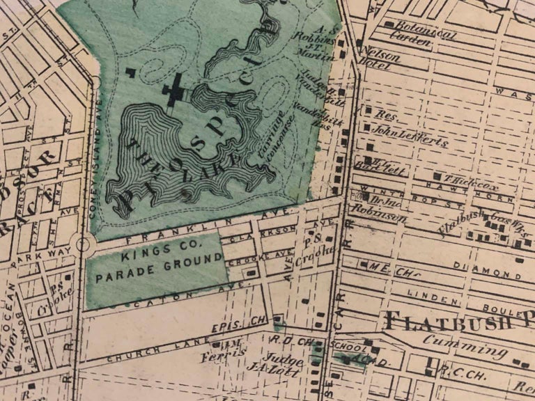 1870 Map Flatbush Brooklyn New York For Sale at 1stDibs | map of flatbush brooklyn, flatbush ...