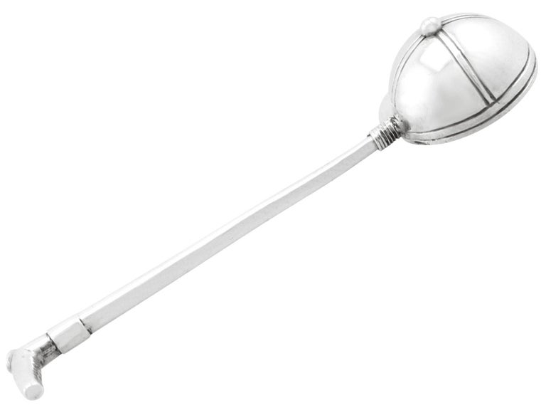 1870s Antique Victorian Sterling Silver Salt Spoon For Sale at 1stDibs ...