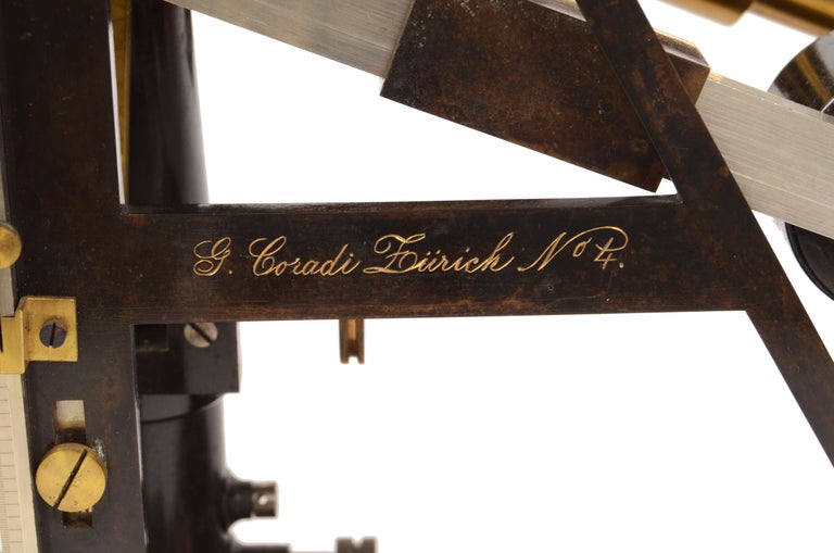 1870s Brass Cathetometer Signed G. Coradi Zurich Antique Scientific ...