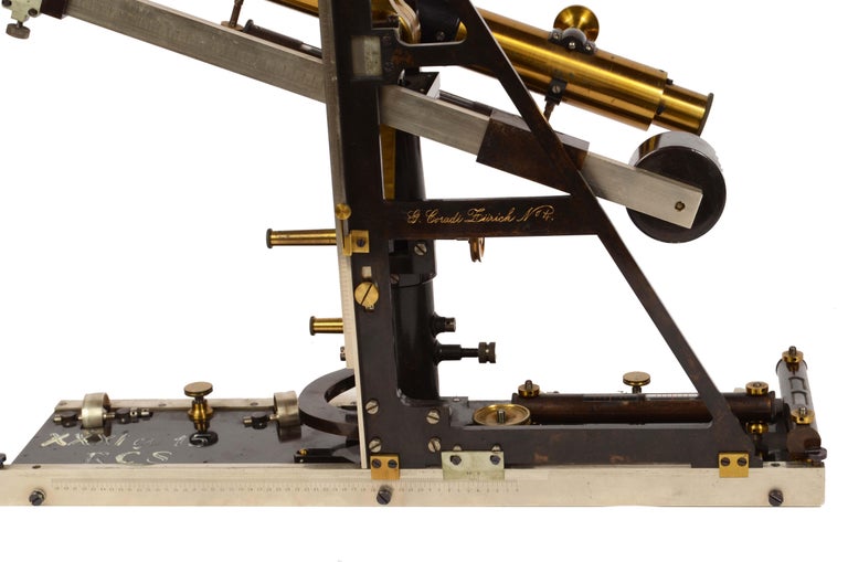 1870s Brass Cathetometer Signed G. Coradi Zurich Antique Scientific ...