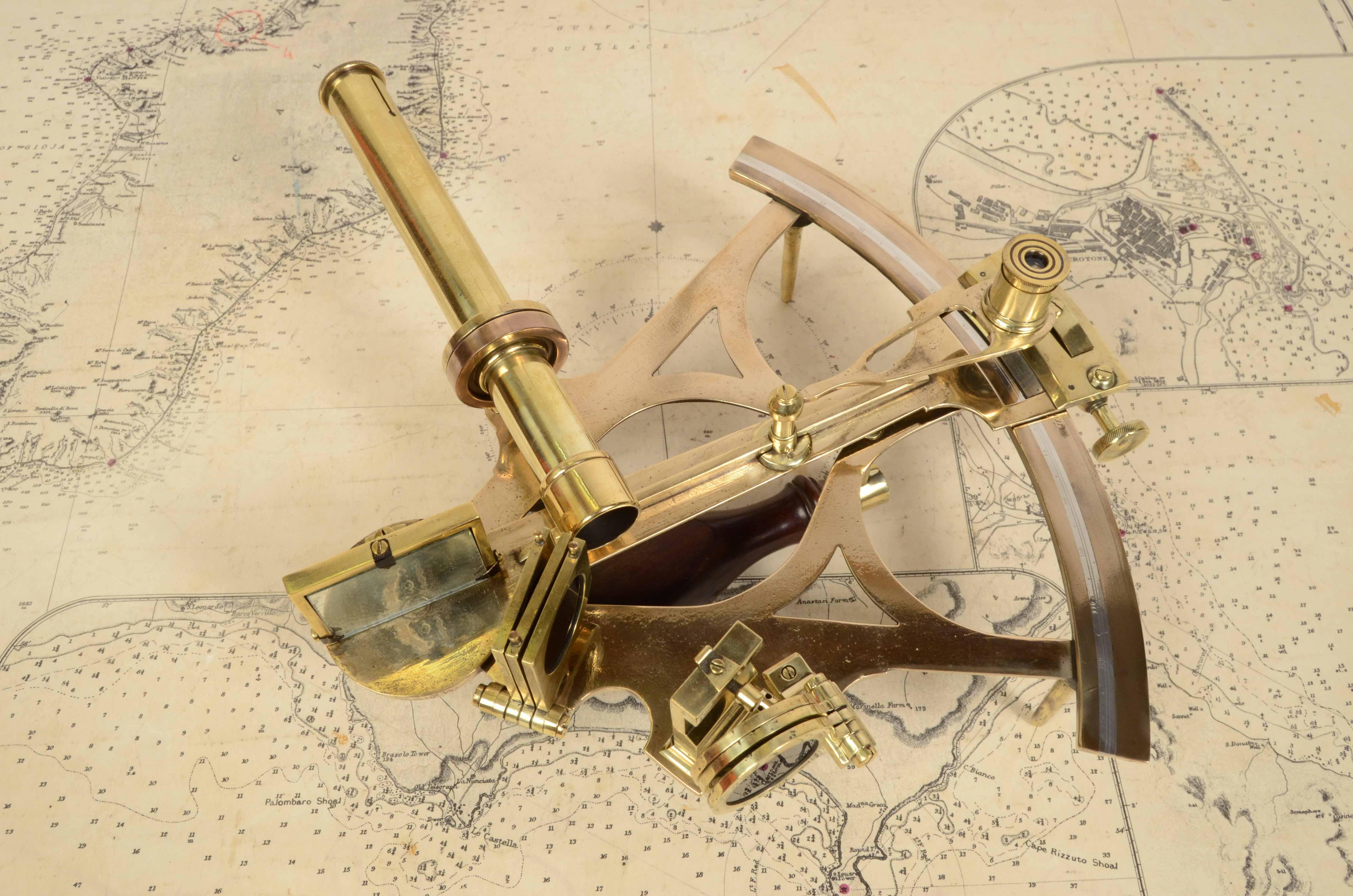 1870s Brass Sextant Signed Graham and Parkes Liverpool Antique Nautical ...