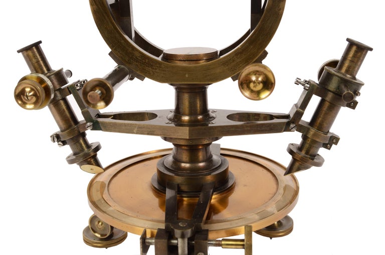 1870s, Brass Theodolite Ing. Salmoiraghi Milano Antique Scientific ...