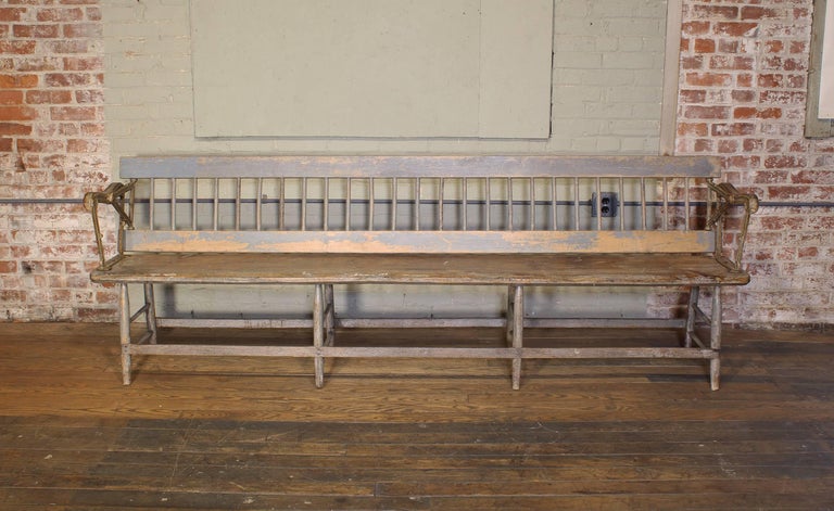 1870s Railroad Station Reversible Flip Back Train Depot Wood and Cast ...